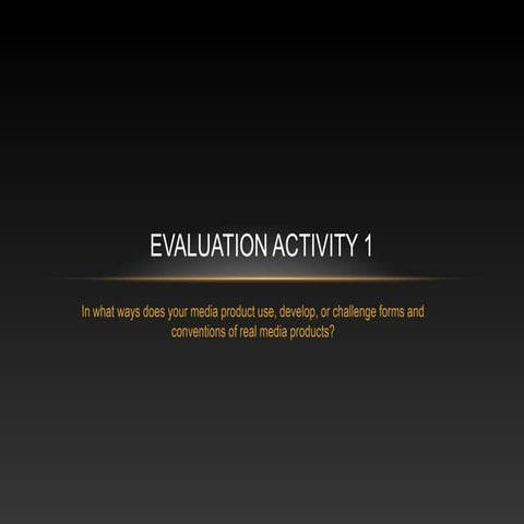 Evaluation activity 1 | PPT