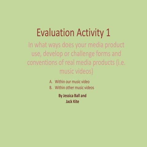 Evaluation Activity 1 | PPTX