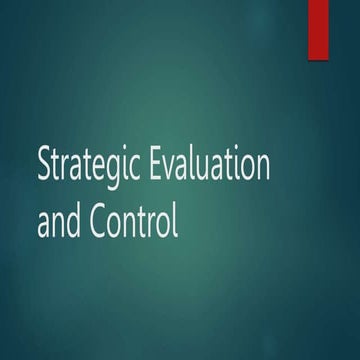 Evaluation And Control Pptx