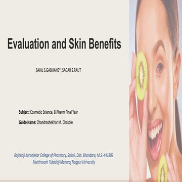 Introduction to Evaluation and Skin Benefits | PPTX