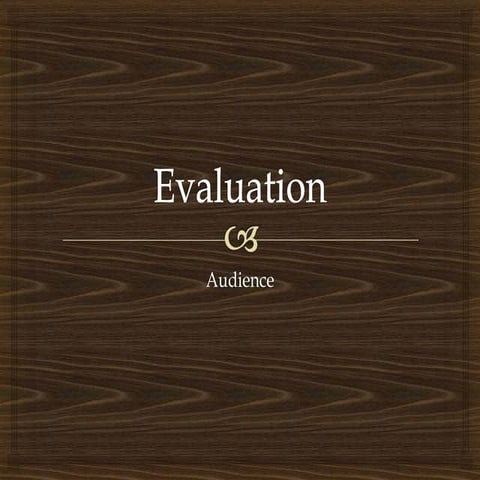 Evaluation audience | PPT
