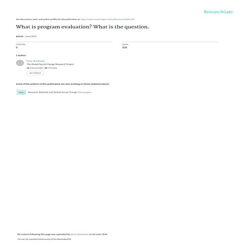 Evaluationbeginnersguide evaluationquestion (1) | PDF