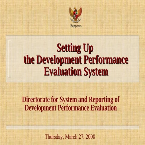 Setting Up the Development Performance Evaluation System | PPT