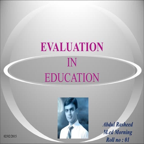 Evaluation by rasheed | PPT