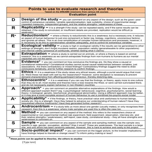 Evaluation checklist | PDF