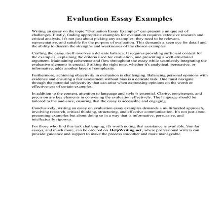 Evaluation Essay Examples.pdf