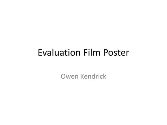 Teaser vs main poster | PPT