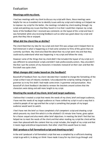 Evaluation of script | PDF