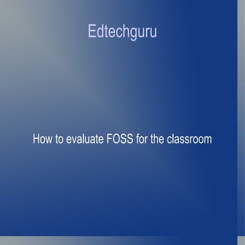 Evaluation foss odp | PPT