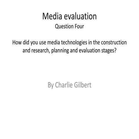 Evaluation four | PPTX