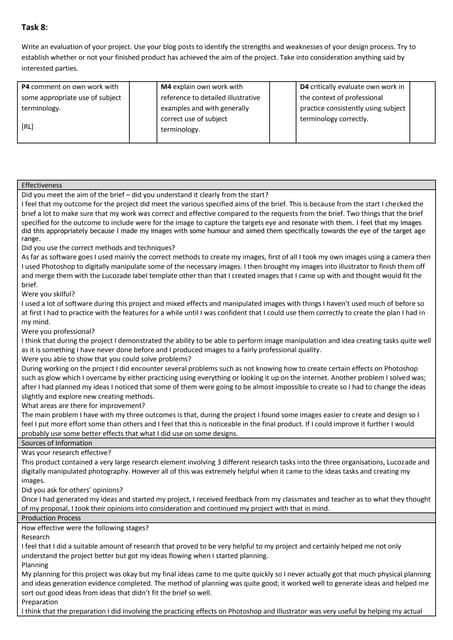 Extended Project Evaluation AO4 (Evaluating the project) | PPT