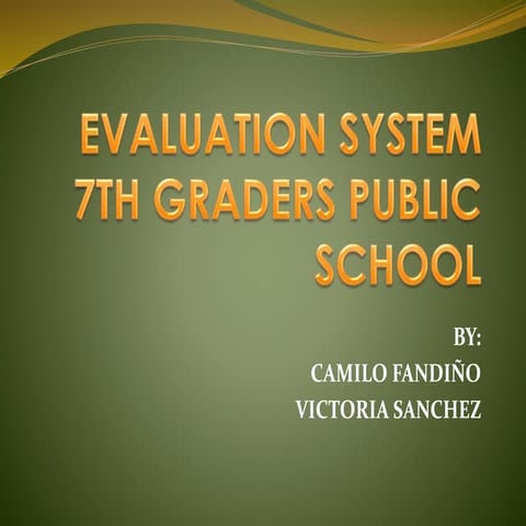 Evaluation marking system | PPT