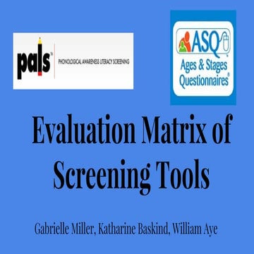 Evaluation matrix psych 391 | PPT