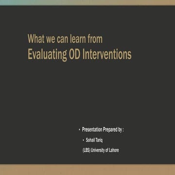 Evaluation od intervention | PPTX