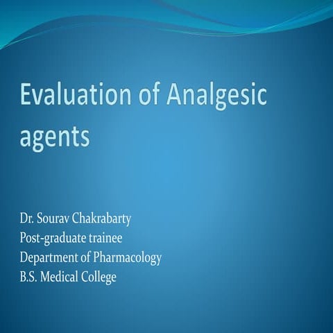 Analgesic screening methods | PPTX