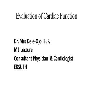 Evaluation of Cardiac function.pptx