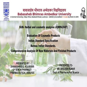 Evaluation of cosmetic products-Dhanashree Kolhekar-M.PHARM.pptx