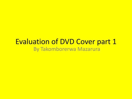Media dvd cover analysis | PPTX | Desktop Publishing | Computer ...