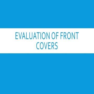 Evaluation of fashion spreads | PPTX