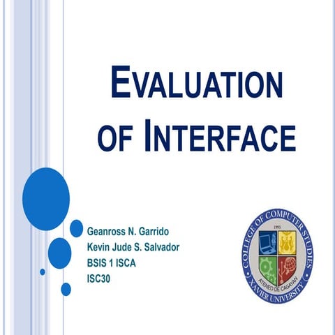 Evaluation of interface | PPT