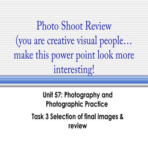 Evaluation of photos | PPT