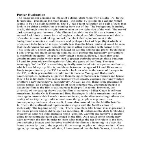 Evaluation of Film posters, teaser, theatrical and quad.docx