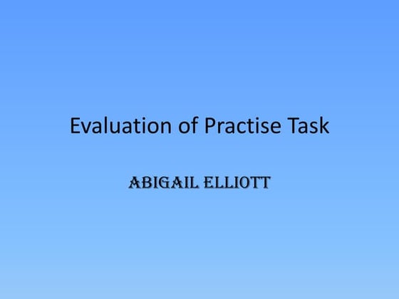 Preliminary task evaluation report.doc