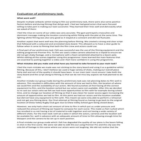 Preliminary evaluation | PPT