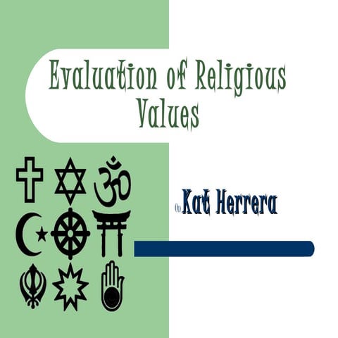 Evaluation of religious values | PPT