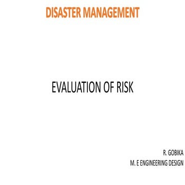 EVALUATION OF RISK - disaster.pdf