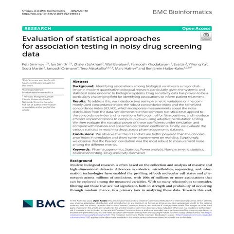 Evaluation of statistical approaches for association testing in noisy ...