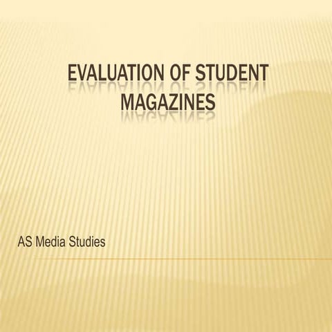 Evaluation of student magazines | PPTX | Desktop Publishing | Computer ...