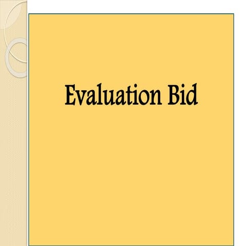 Bid Submission and Evaluation | PPTX