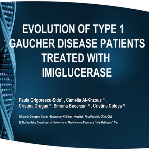 Evaluation Of Type 1 Gaucher Disease Patients Treated Ith Imiglucerase ...