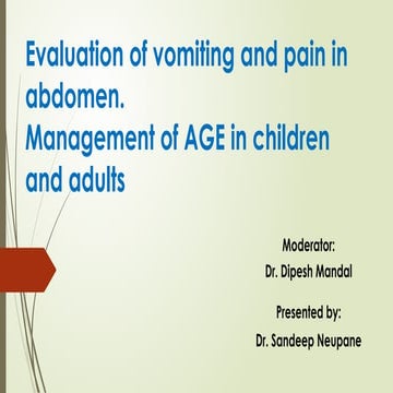 Evaluation of vomiting and pain in abdomen DR. sandeep.pptx