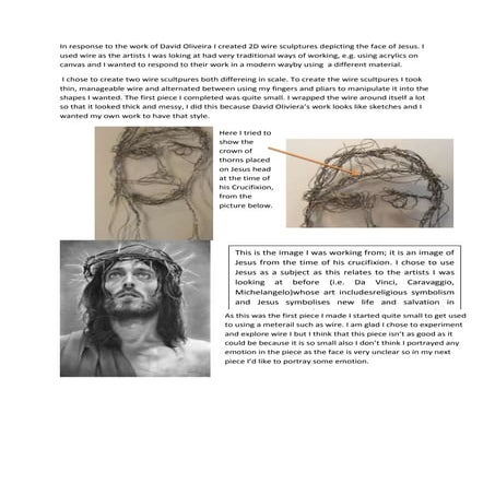 Evaluation on Wire Jesus | DOCX | Design | Fine Art