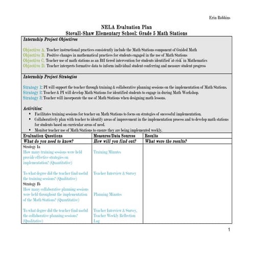 Evaluation plan for problem of practice | PDF
