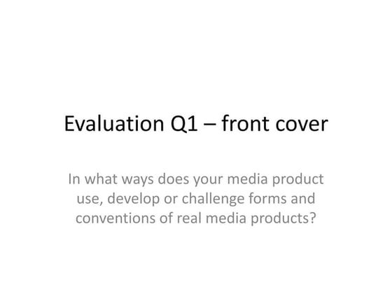 Media evaluation intro | PPT