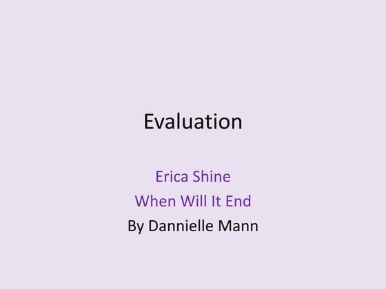 Evaluation a2 evaluation | PPT
