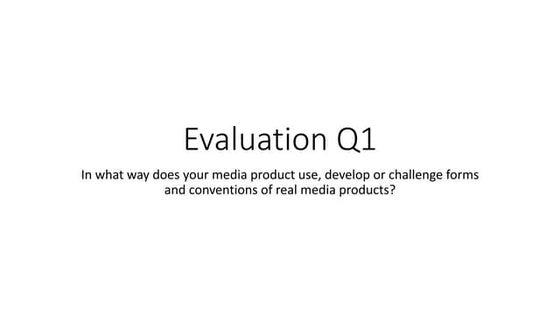 Evaluation task 1 | PPT