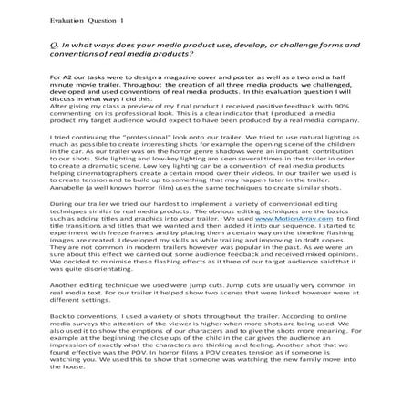 Evaluation q 1 | PDF