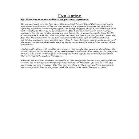 Evaluation q4 | DOC | Parenting Teens | Parenting