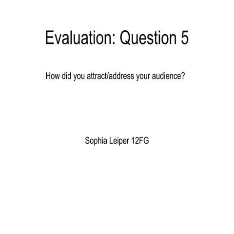 Evaluation q5 | PPT
