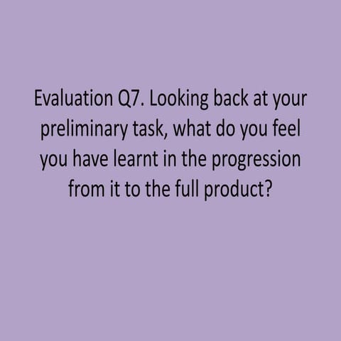 Evaluation Q7. | PPT