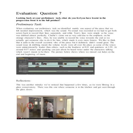 Evaluation: Question 7 | PDF