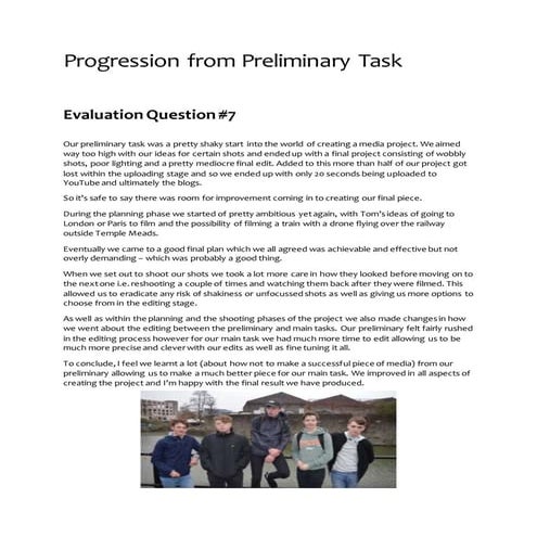 Evaluation q7 | DOCX