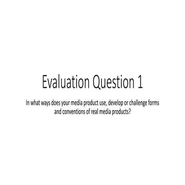 Evaluation question 1 | PPT