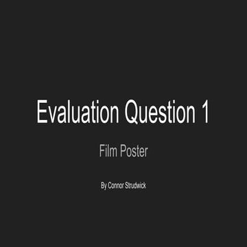 Evaluation question 1: Film Poster | PDF