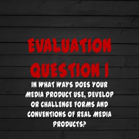 Evaluation question 1 finished | PPTX