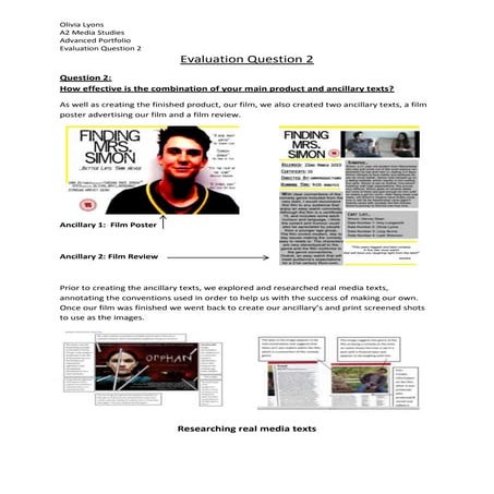 Short film questionnaire mr | DOCX